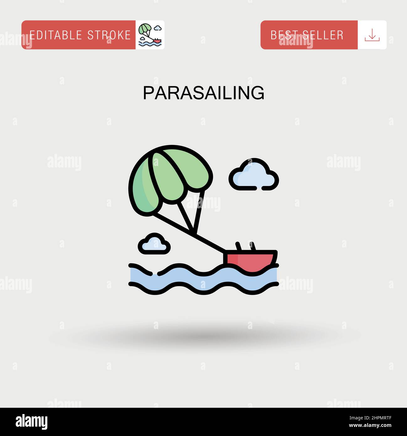 Parasailing Woman Stock Vector Images - Alamy