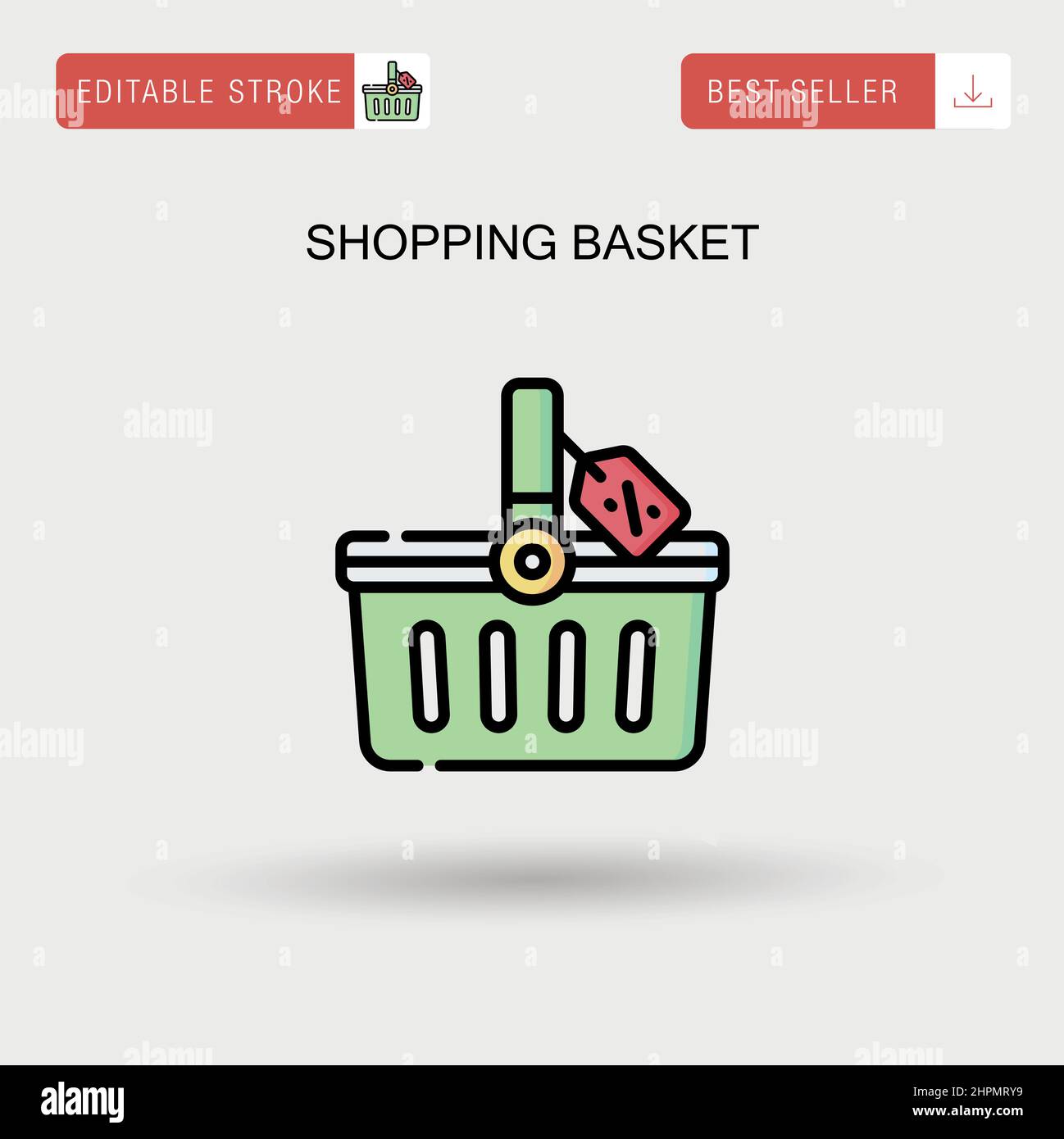 Plastic shopping basket set Stock Vector Images - Alamy