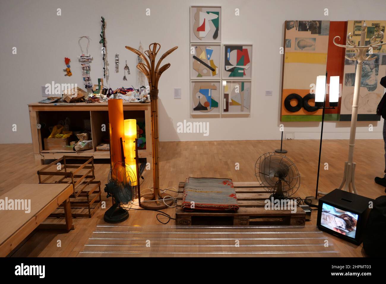 The exhibition includes paintings , sculptures , installations and ...
