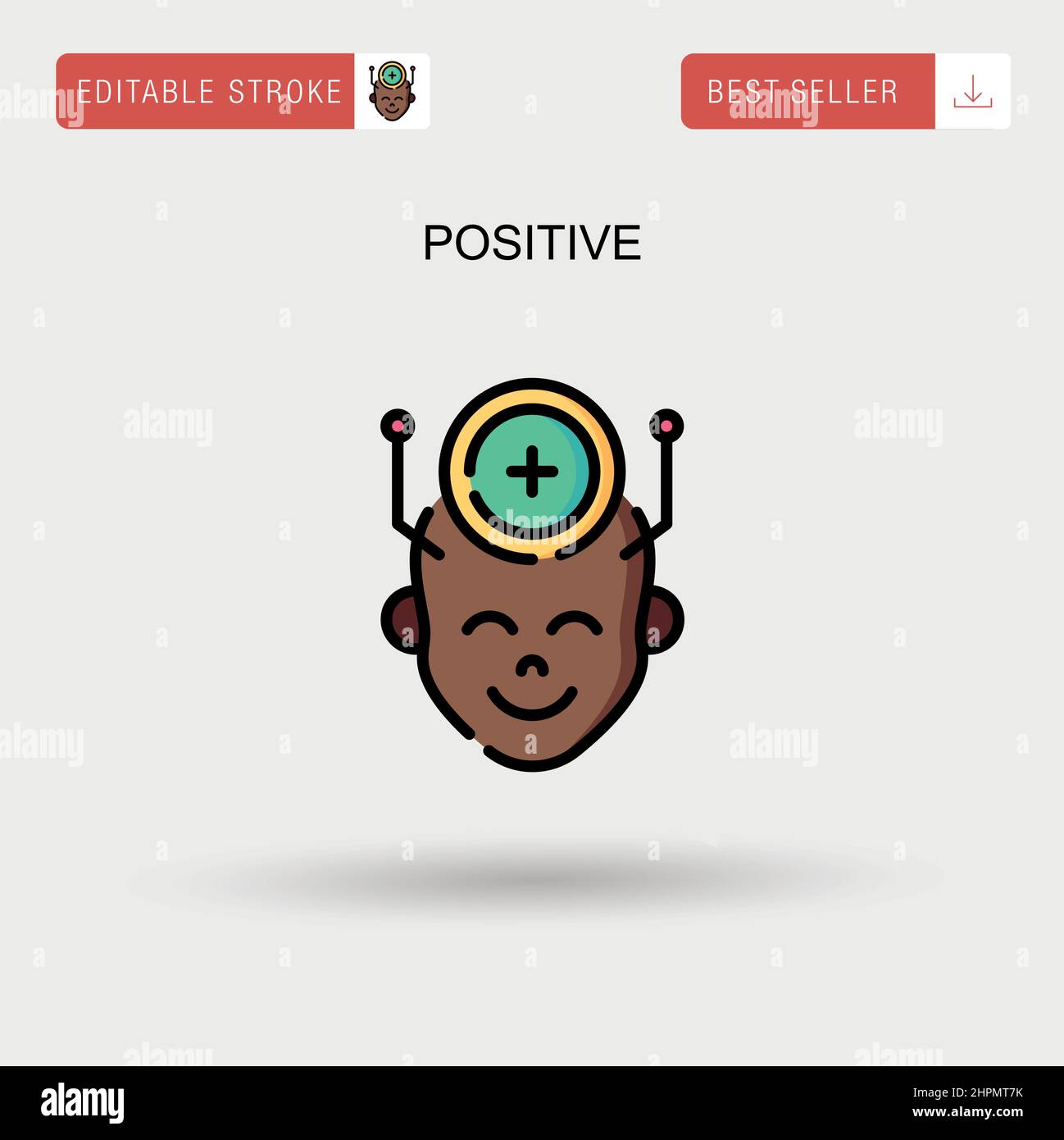 Positive Simple vector icon Stock Vector Image & Art - Alamy