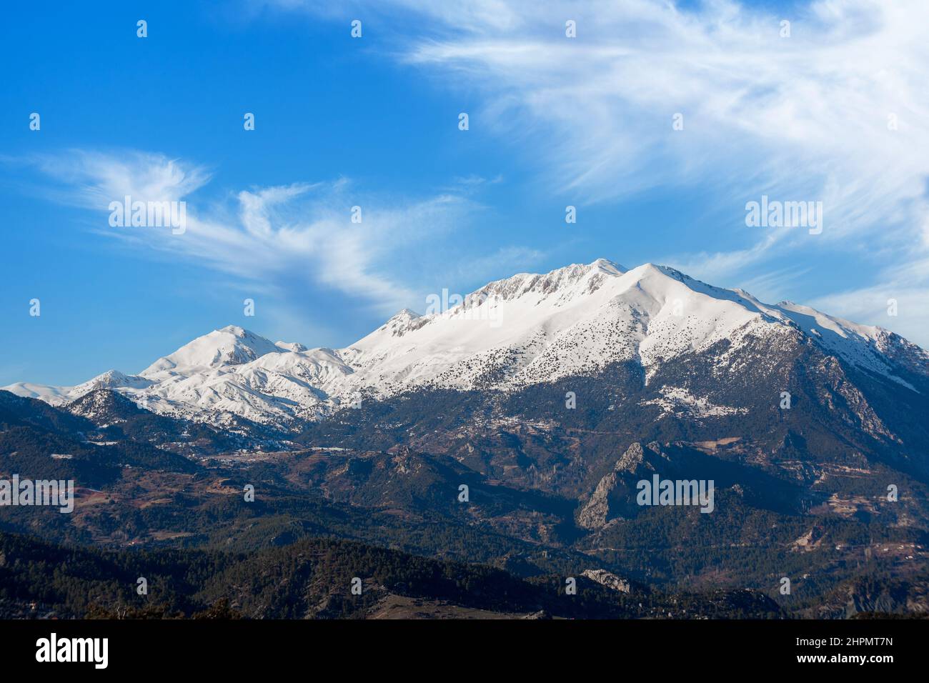 Snow-capped Taurus mountains in Antalya - Turkey Stock Photo - Alamy