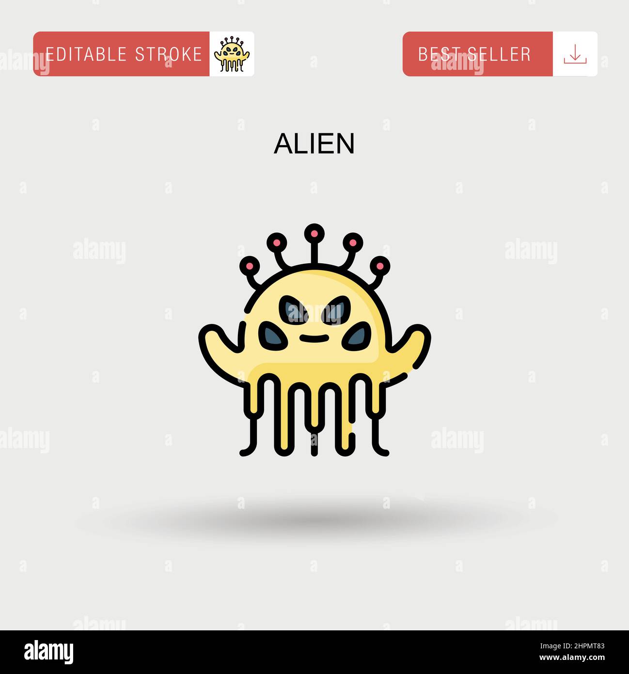Alien Simple vector icon Stock Vector Image & Art - Alamy