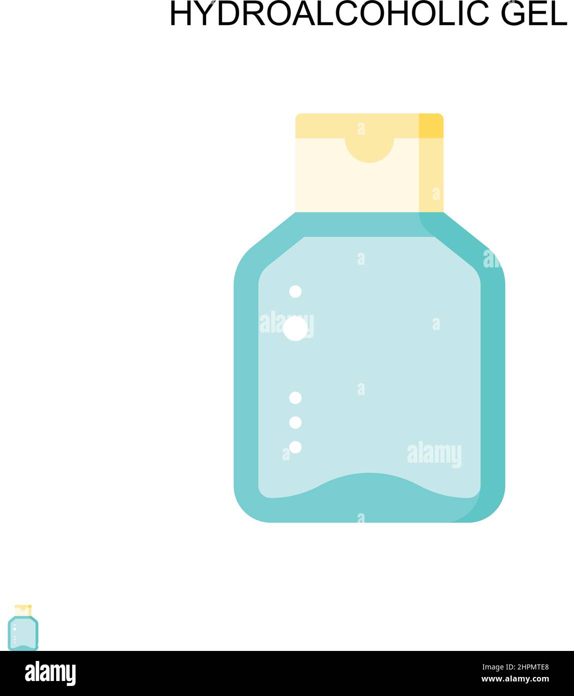 Hydroalcoholic gel Simple vector icon. Illustration symbol design ...