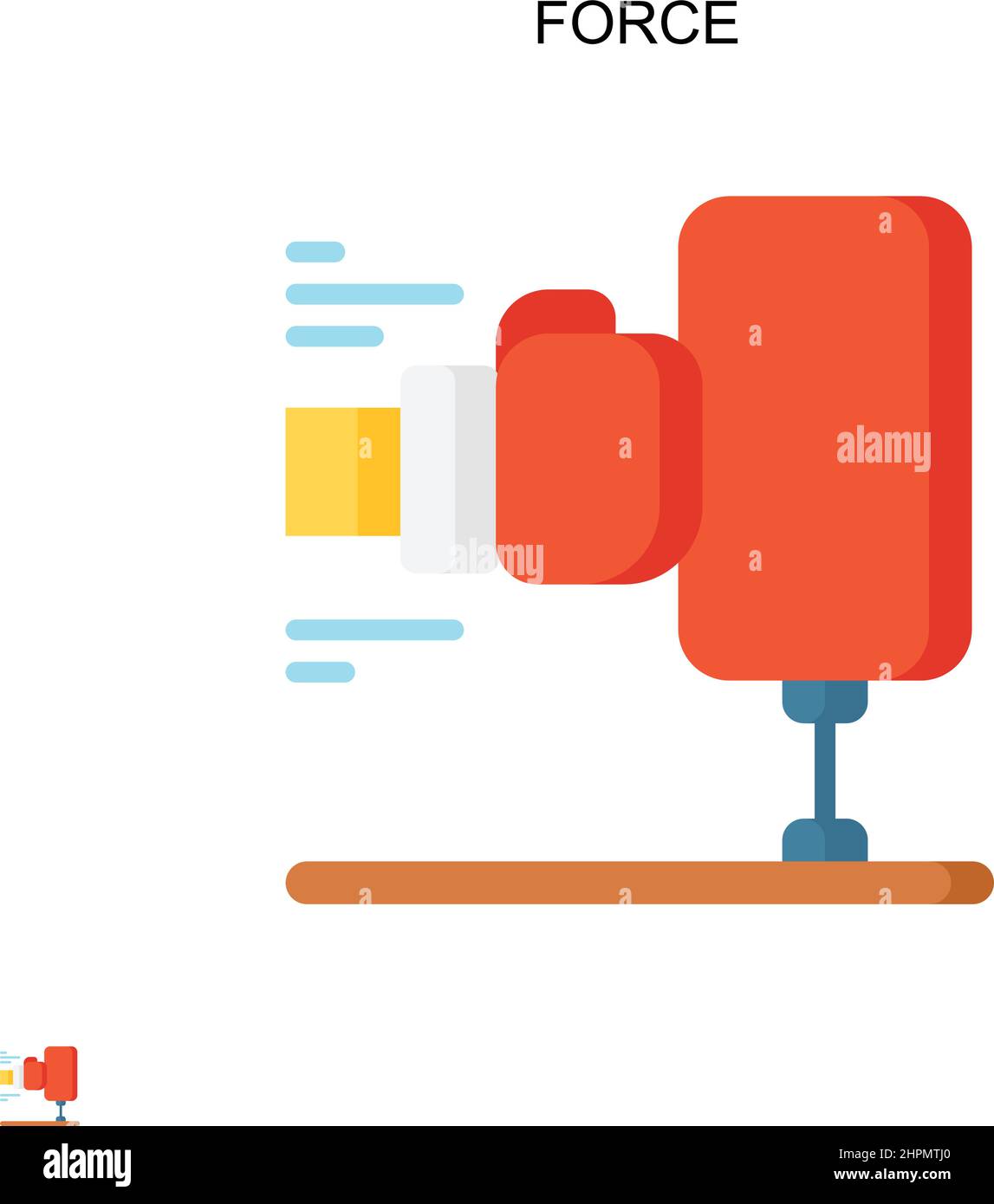 Force Simple vector icon. Illustration symbol design template for web mobile UI element Stock ...