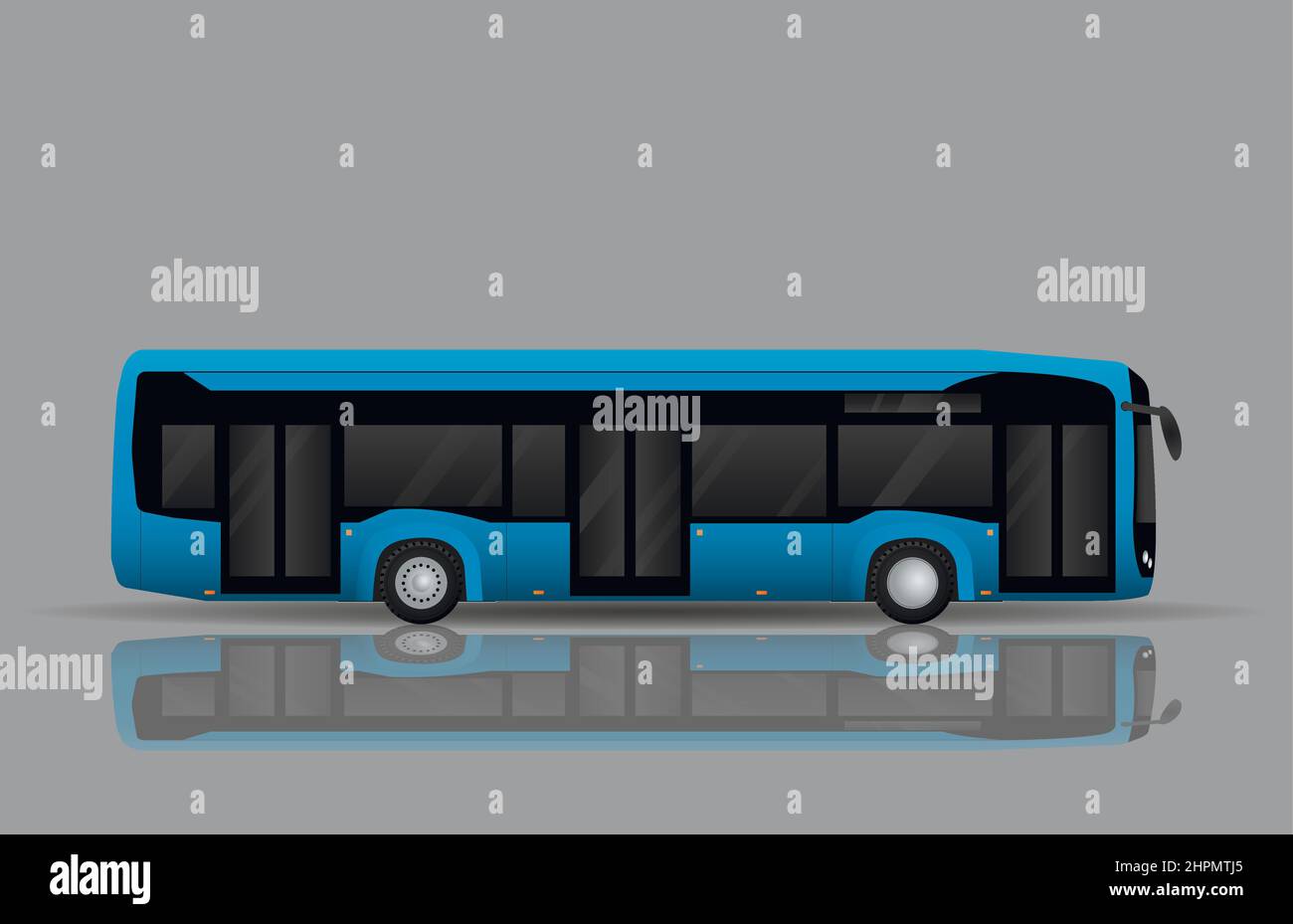 Modern blue urban low-floor bus. Urban transport Stock Vector Image ...