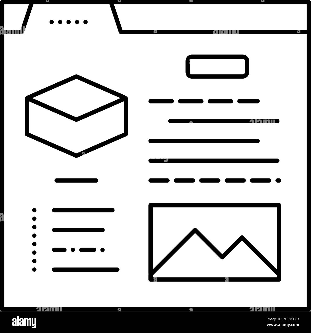 characteristics land line icon vector illustration Stock Vector Image ...