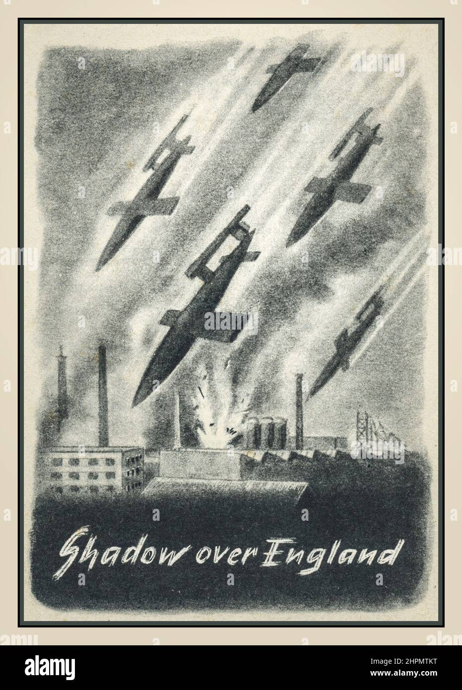 WW2 V1 Rocket Nazi Flying Bomb Doodlebug Nazi Bombs poster propaganda ...