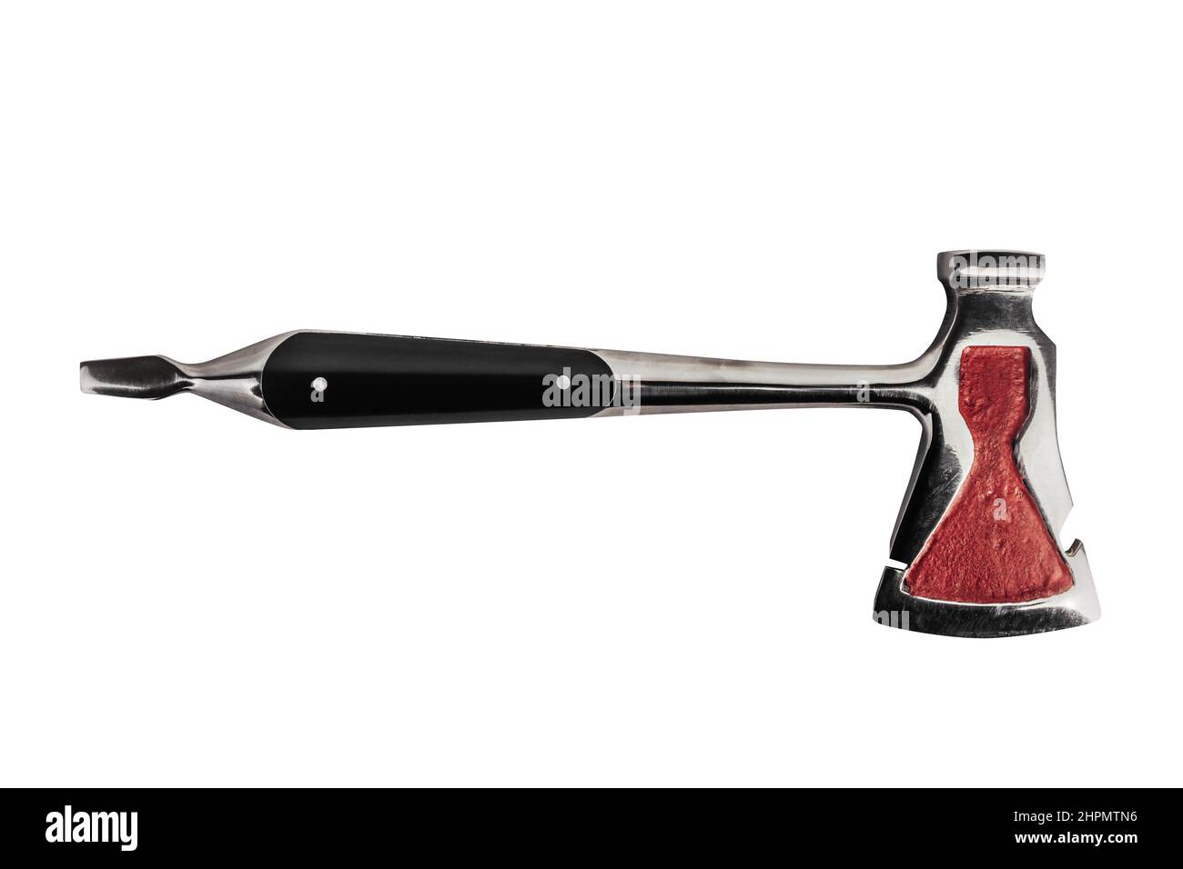 Isolated photo of antique old fashioned multitool axe on white ...