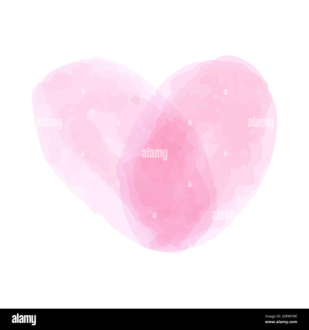 Heart shape color stain. Love symbol. Hand drawn with marker. Pink ...