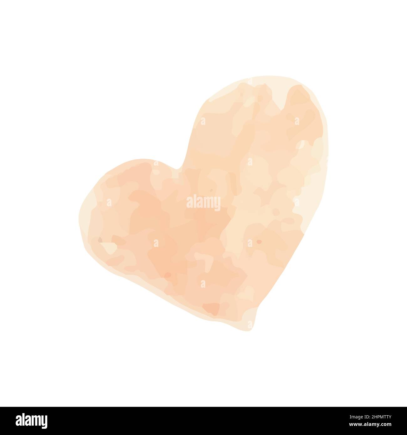 Heart shape color stain. Love symbol. Hand drawn with marker. Beige ...