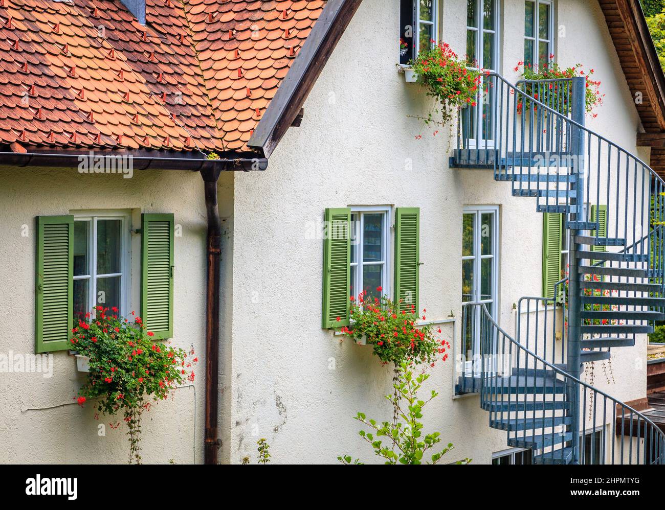 Facade of a traditional house in Bavaria, Germany Stock Photo - Alamy