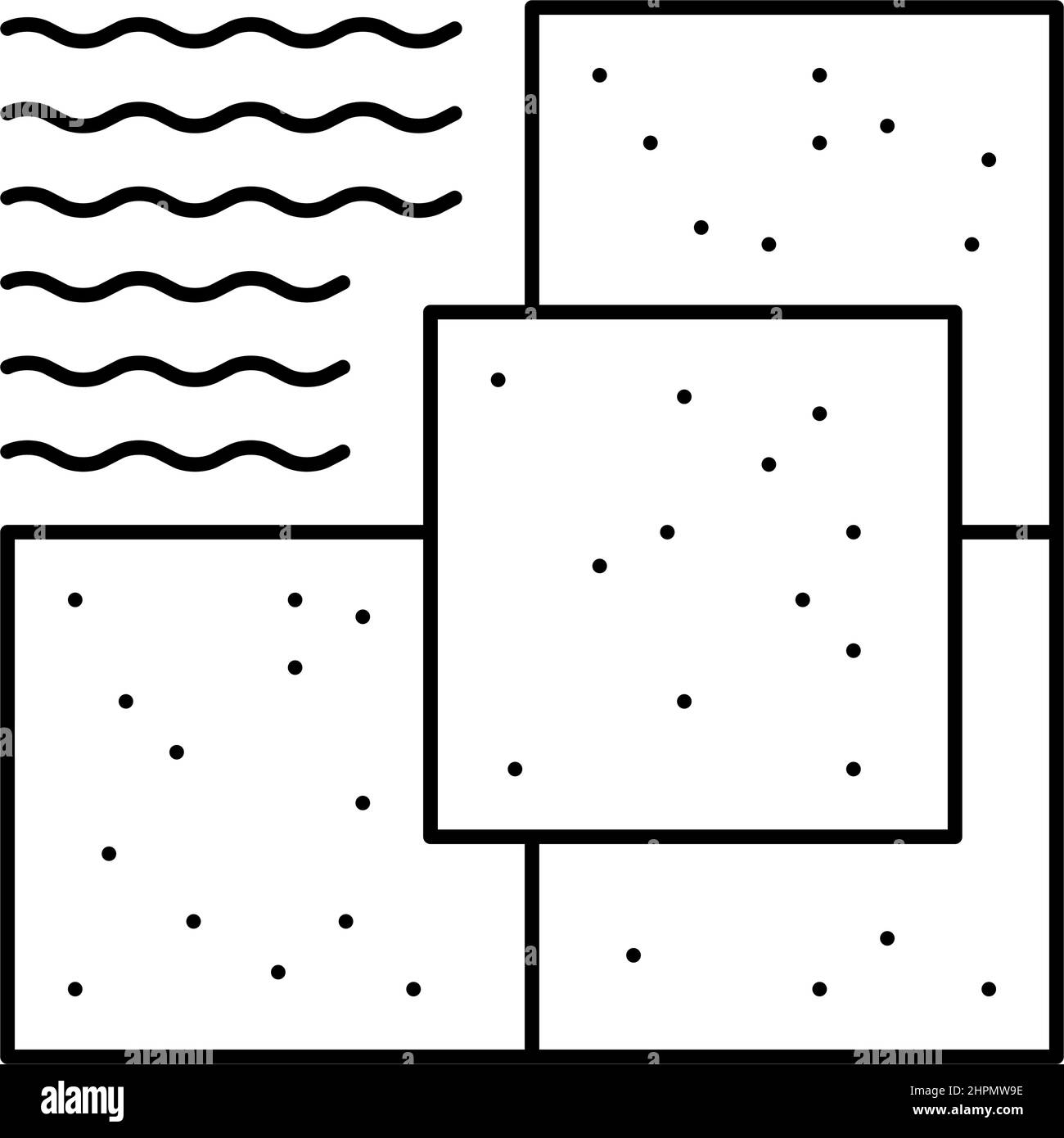 wood flooring parquet line icon vector illustration Stock Vector Image ...