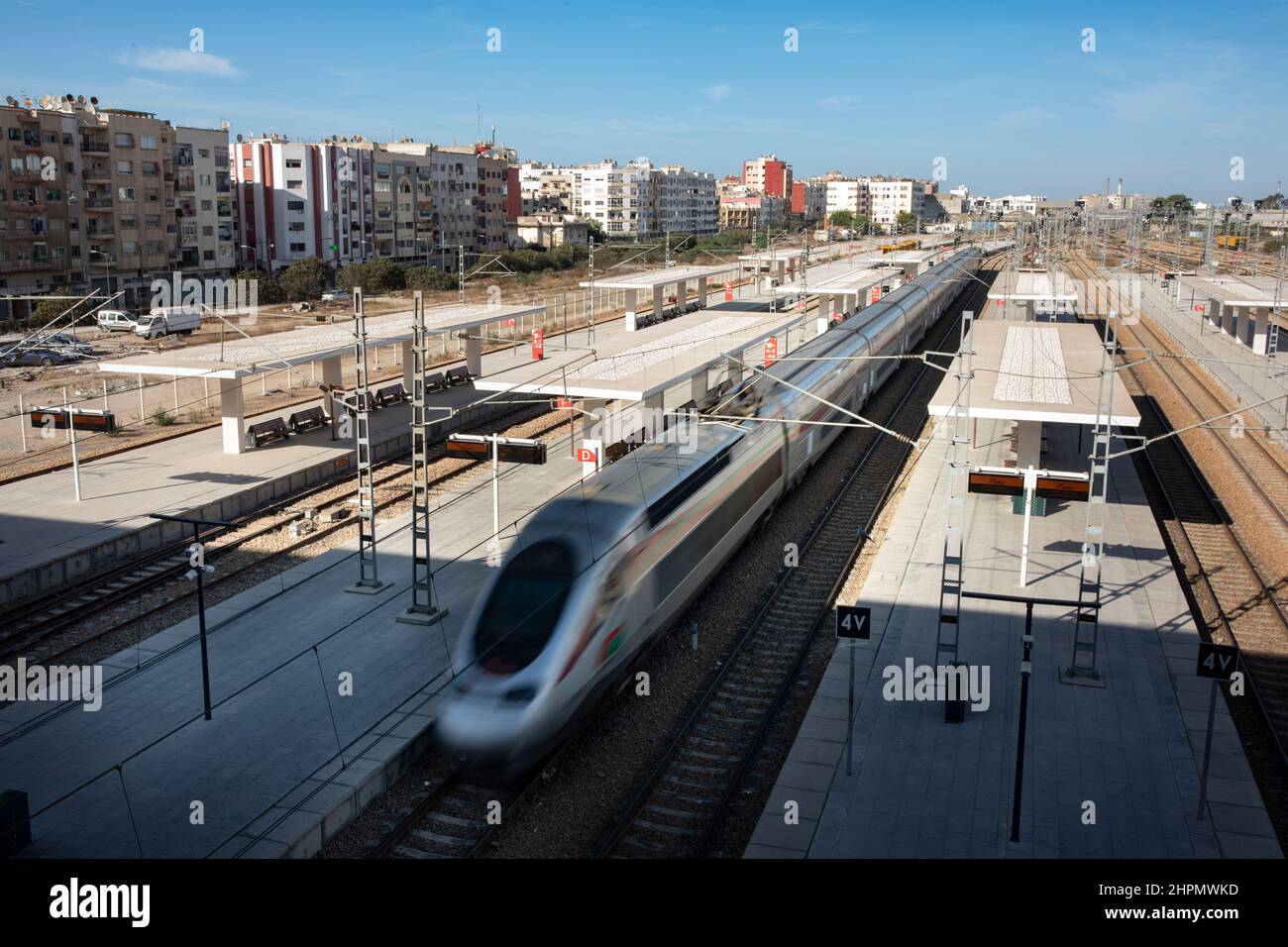 High speed rail at the Casa Voyageurs train station in Casablanca ...