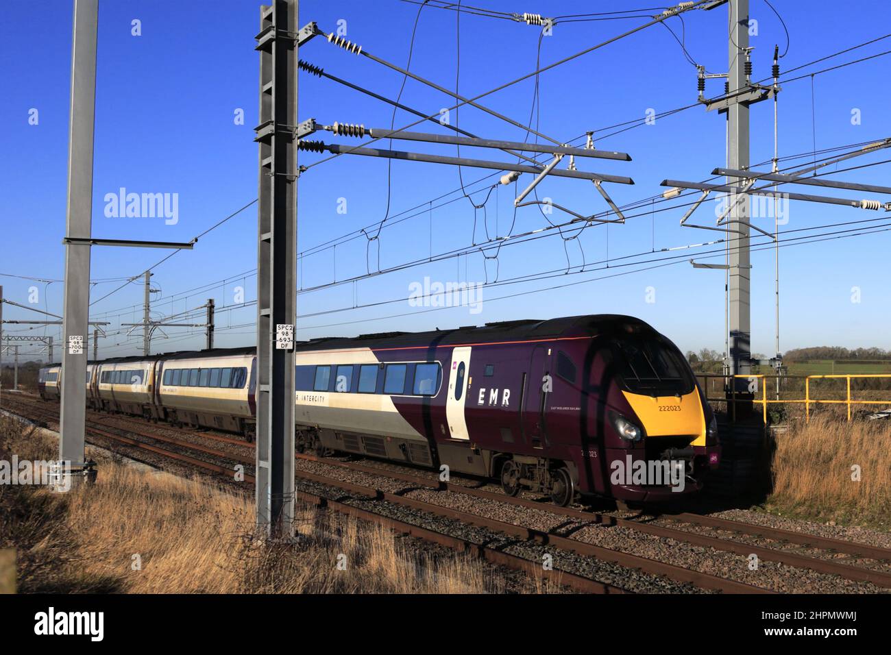 East Midlands Trains, Meridian 222023 train, London to Bedford Line ...