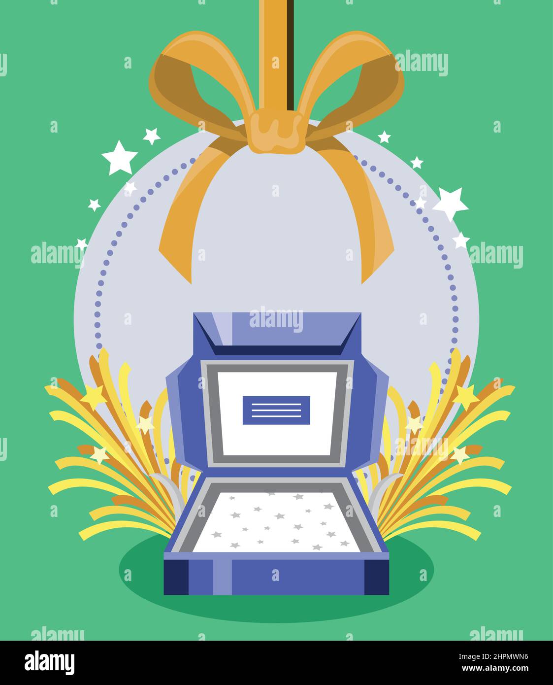 gift present and fireworks Stock Vector Image & Art - Alamy