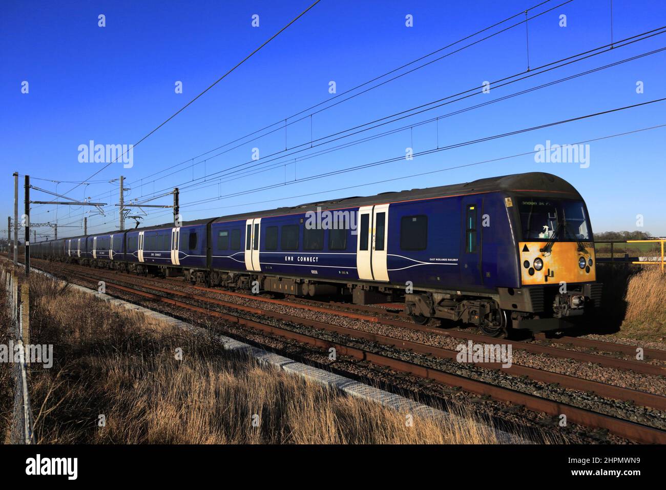 East Midlands Trains Connect, 360108 Desiro train, London to Bedford ...