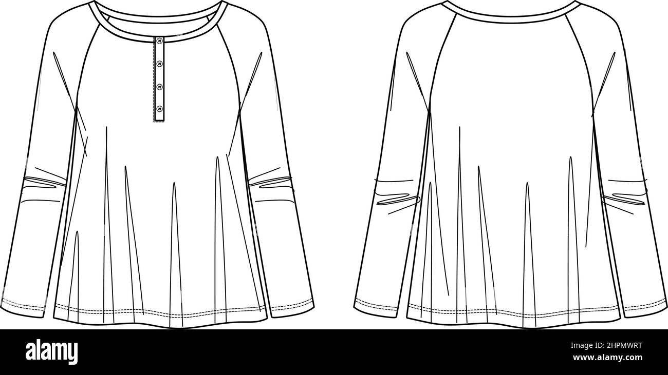 Button up shirt front and back flat hi-res stock photography and images ...