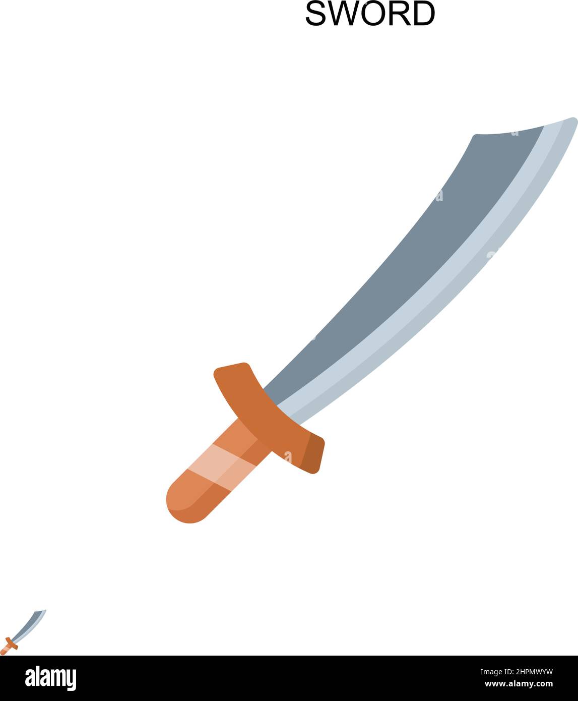 Sword Simple vector icon. Illustration symbol design template for web ...