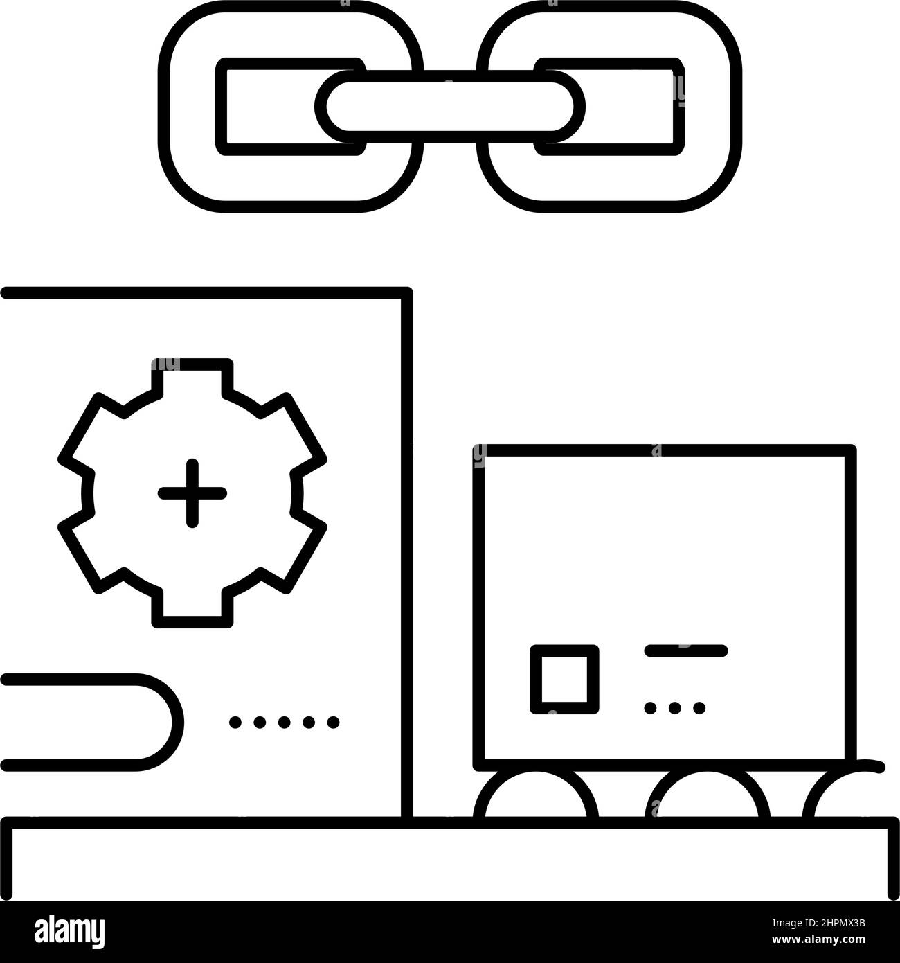 supply chain line icon vector illustration Stock Vector Image & Art - Alamy