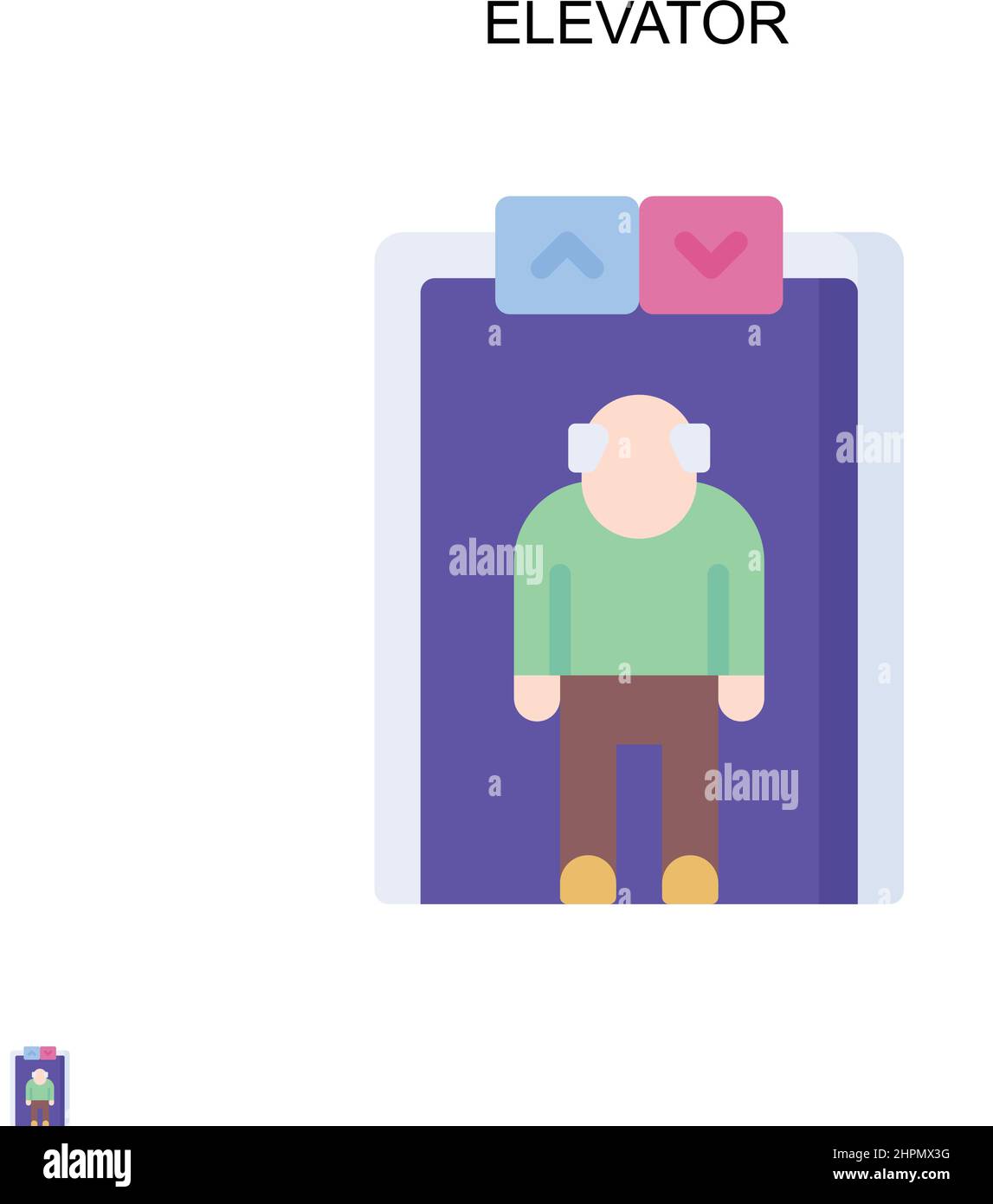 Elevator Simple vector icon. Illustration symbol design template for ...