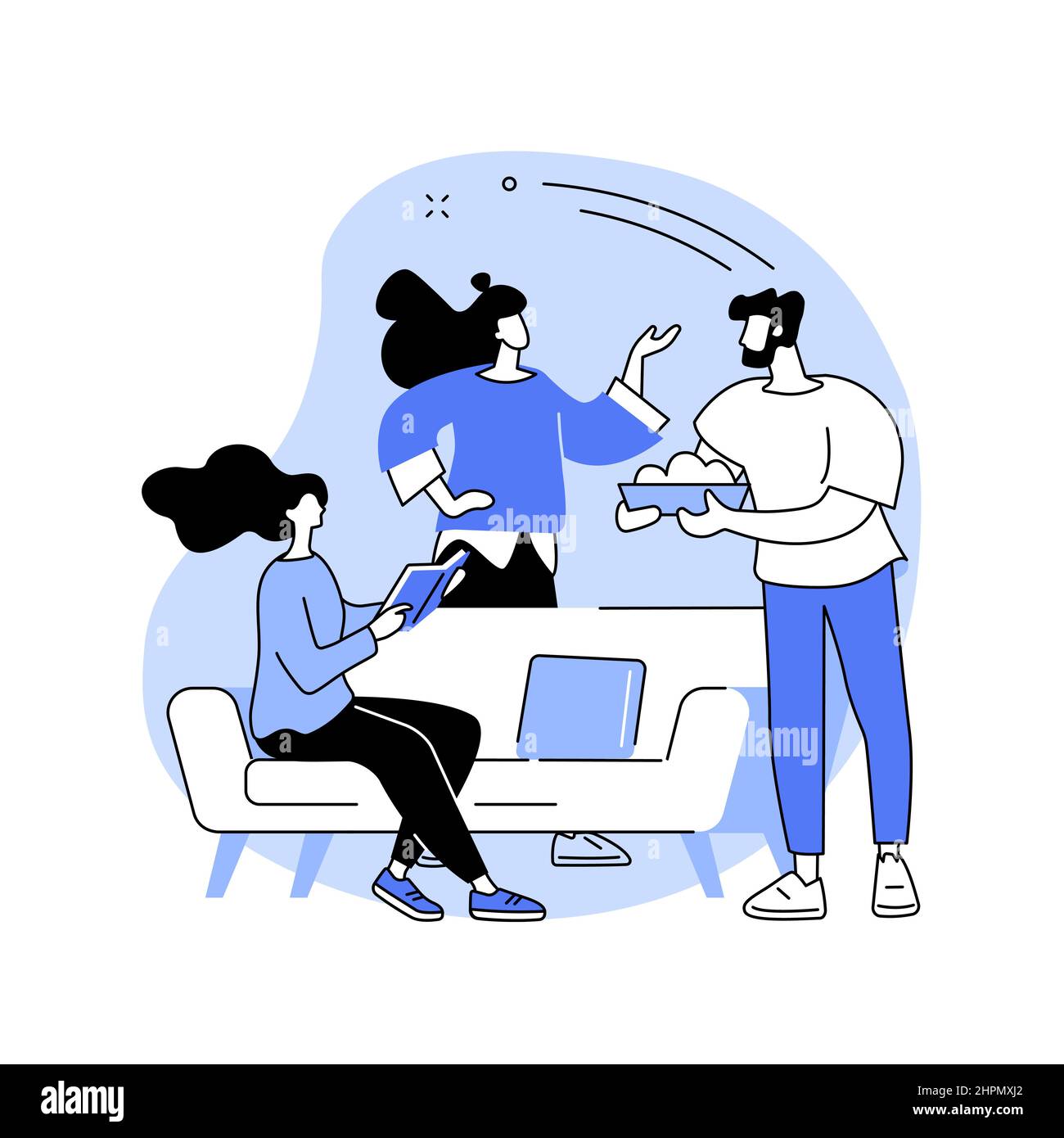 Friends meeting abstract concept vector illustration Stock Vector Image ...