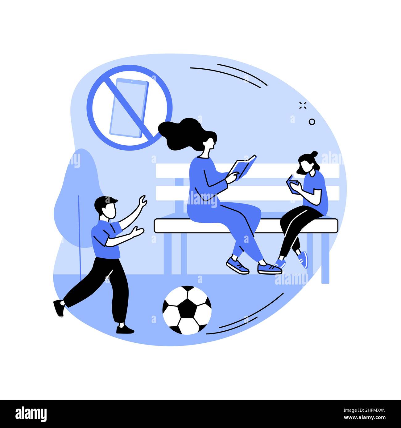 Low tech parenting abstract concept vector illustration Stock Vector ...