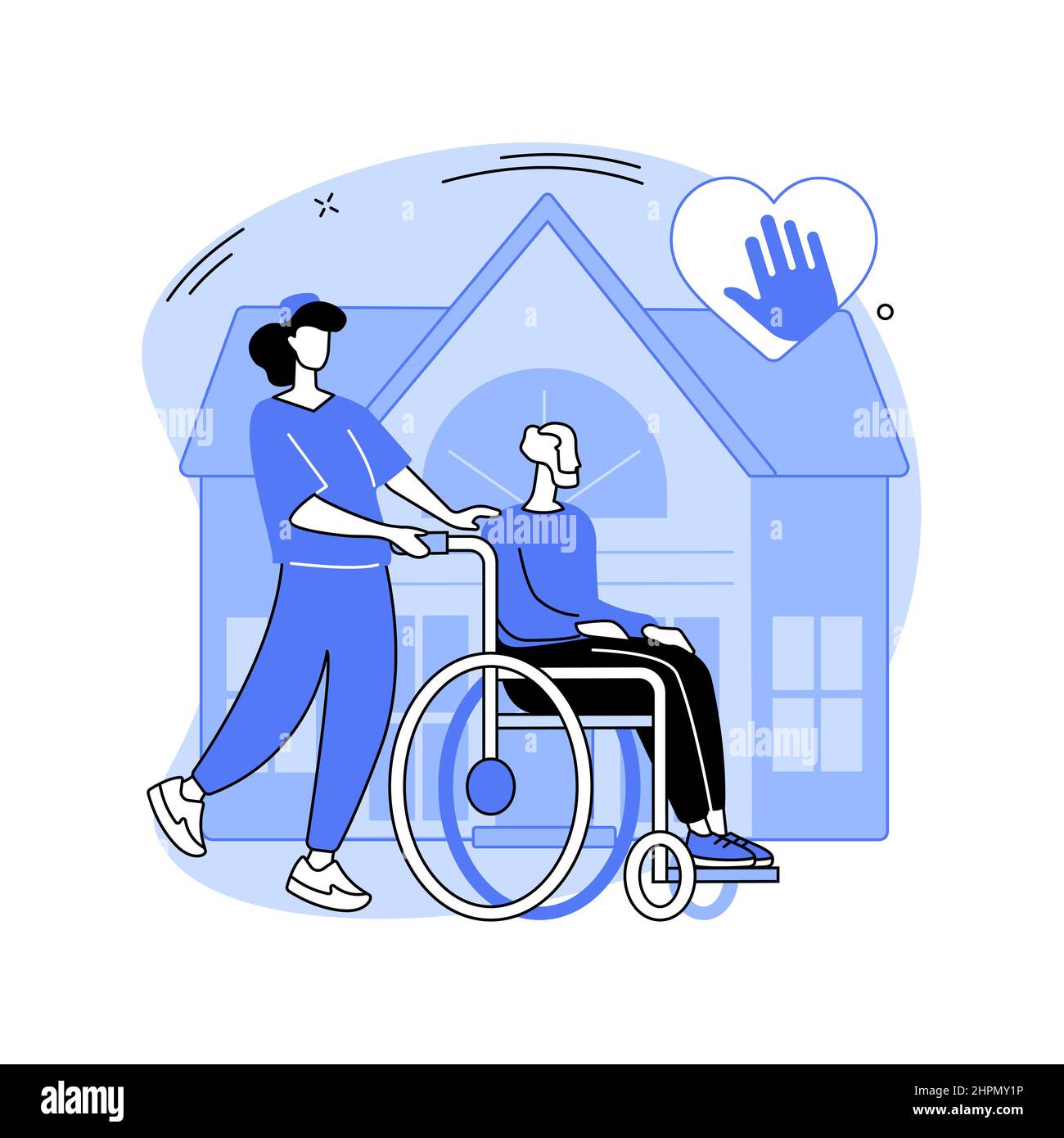 Care of the disabled abstract concept vector illustration Stock Vector ...