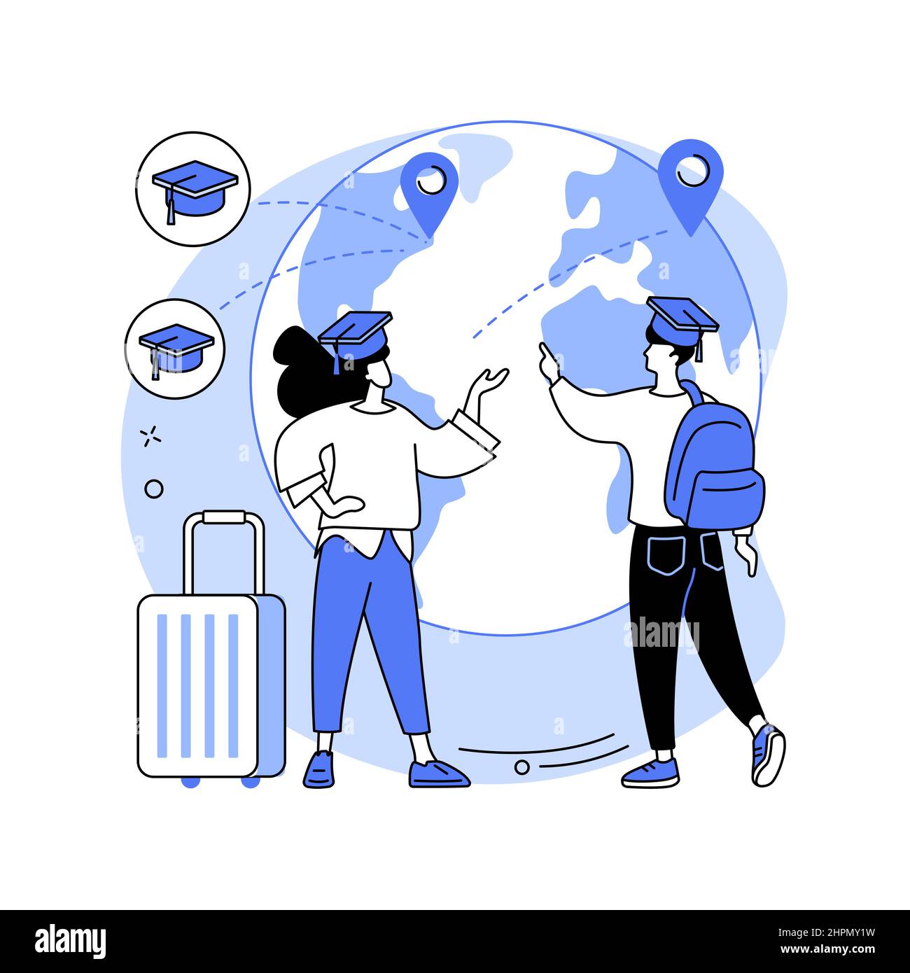 Brain drain abstract concept vector illustration Stock Vector Image ...