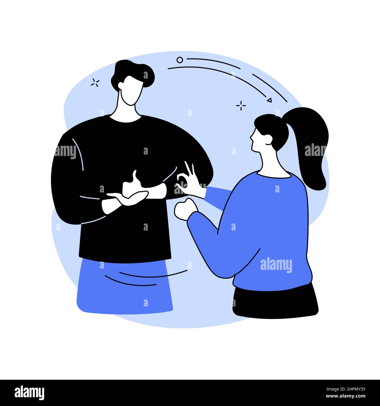Sign language conversation abstract concept vector illustration Stock ... Sign language conversation abstract concept vector illustration Stock ...
