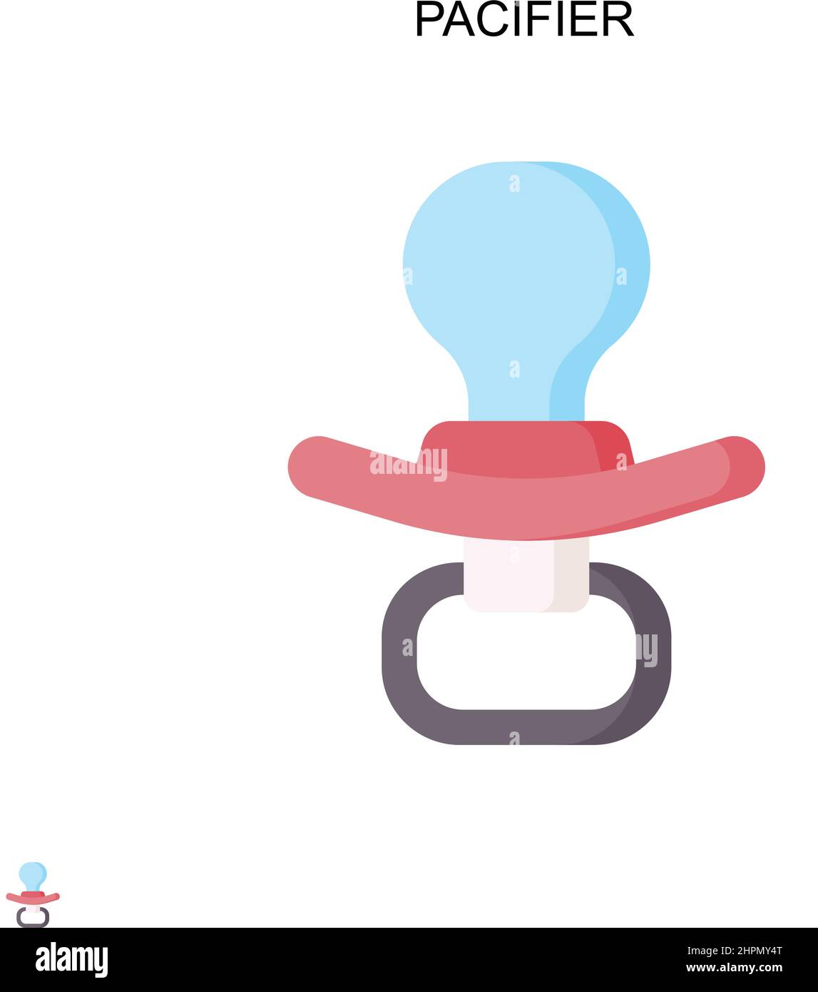 Pacifier Simple vector icon. Illustration symbol design template for ...