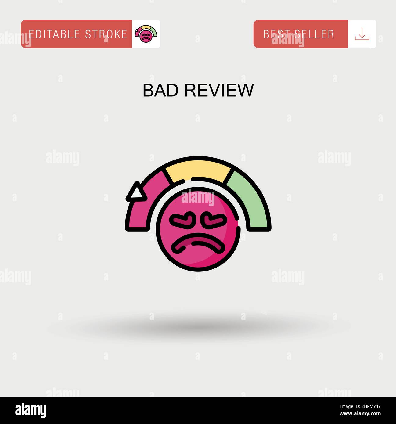 Bad review Simple vector icon Stock Vector Image & Art - Alamy