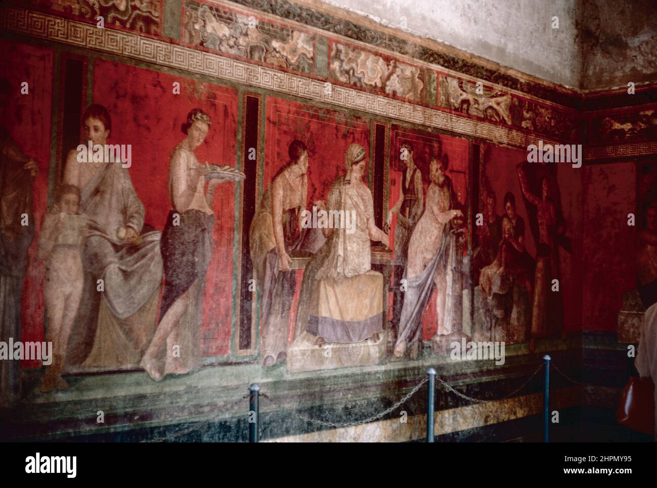 Archive scan of ruins of Pompeii commune destroyed by eruption of Mount ...