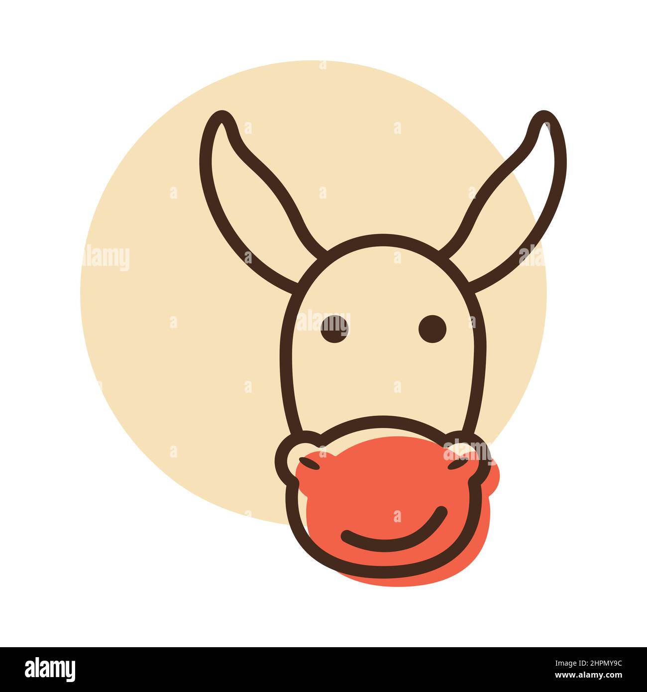 Donkey icon. Farm animal vector illustration. Agriculture sign. Graph ...