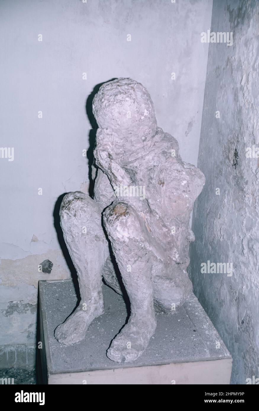 Archive scan of ruins of Pompeii commune destroyed by eruption of Mount ...