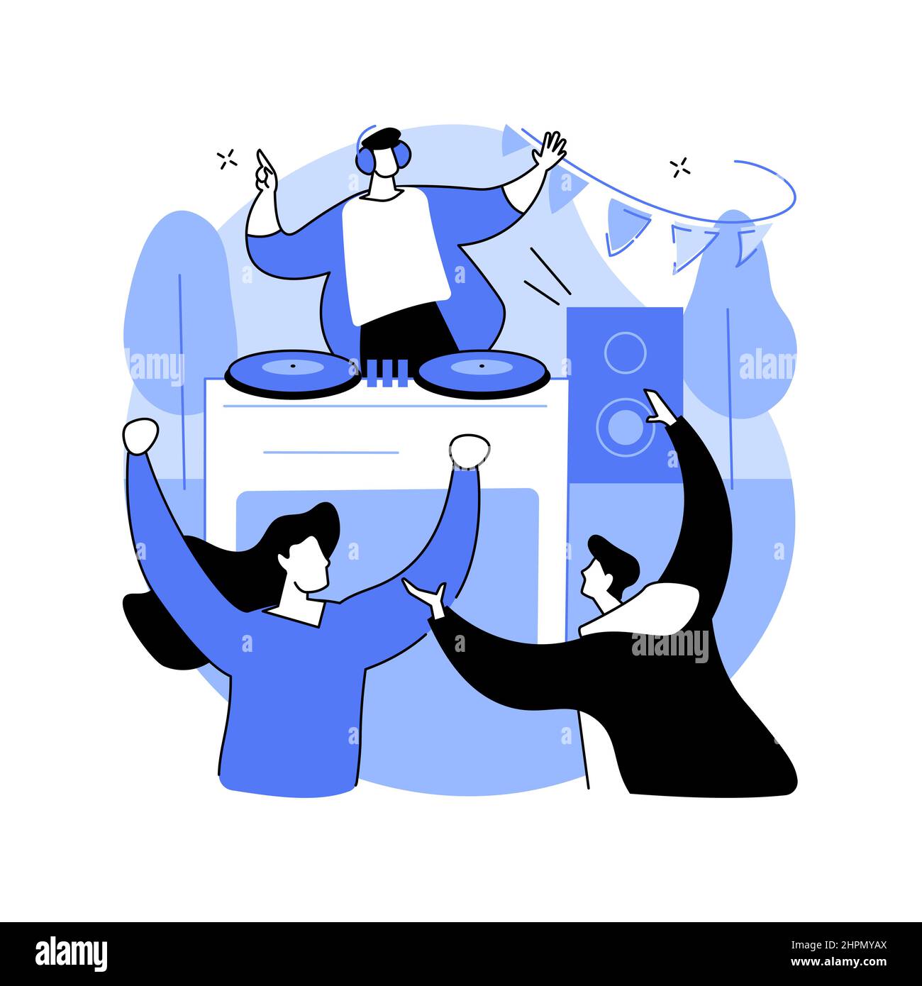 Open air party abstract concept vector illustration Stock Vector Image ...