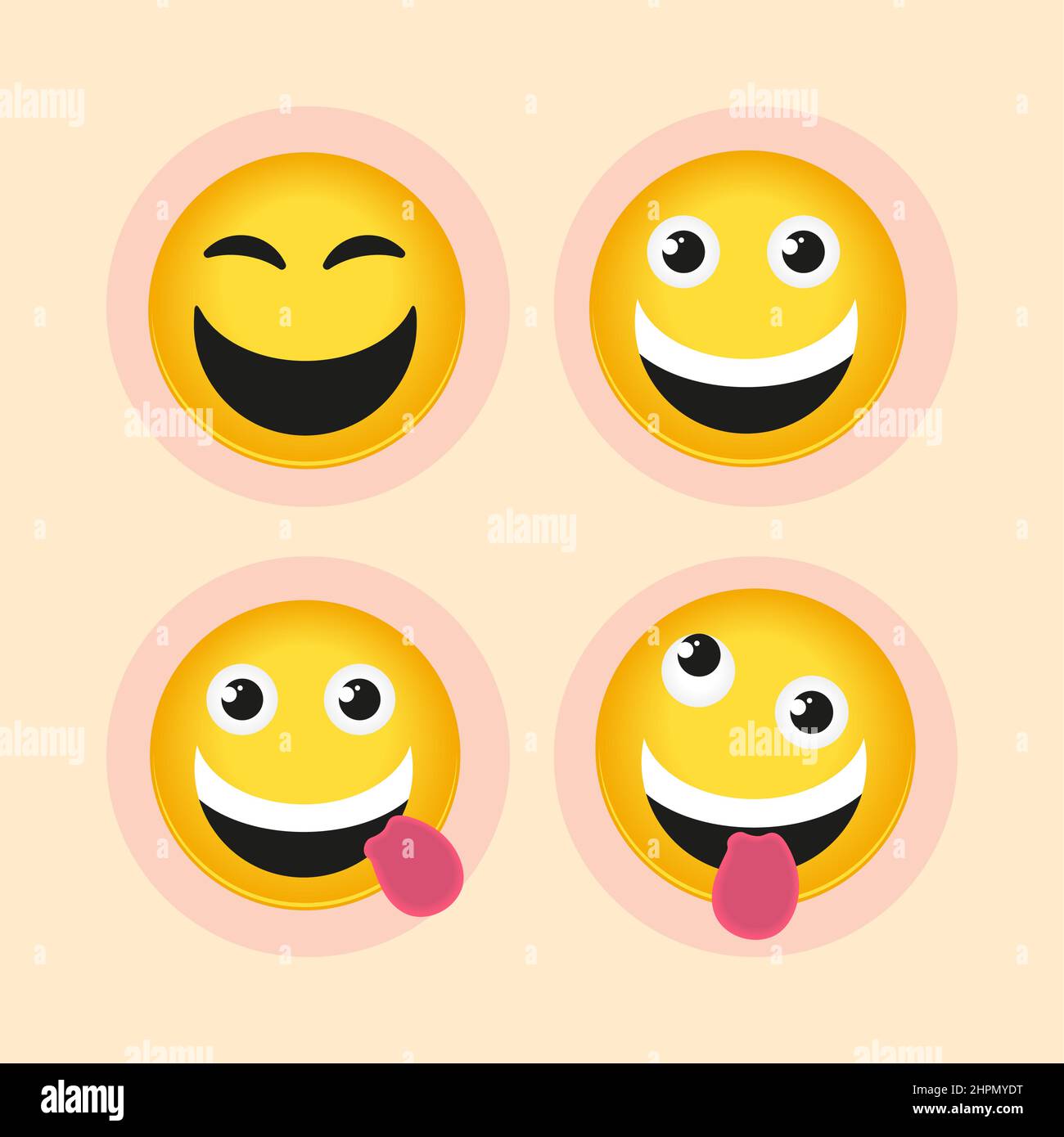 set funny emoticon Stock Vector Image & Art - Alamy