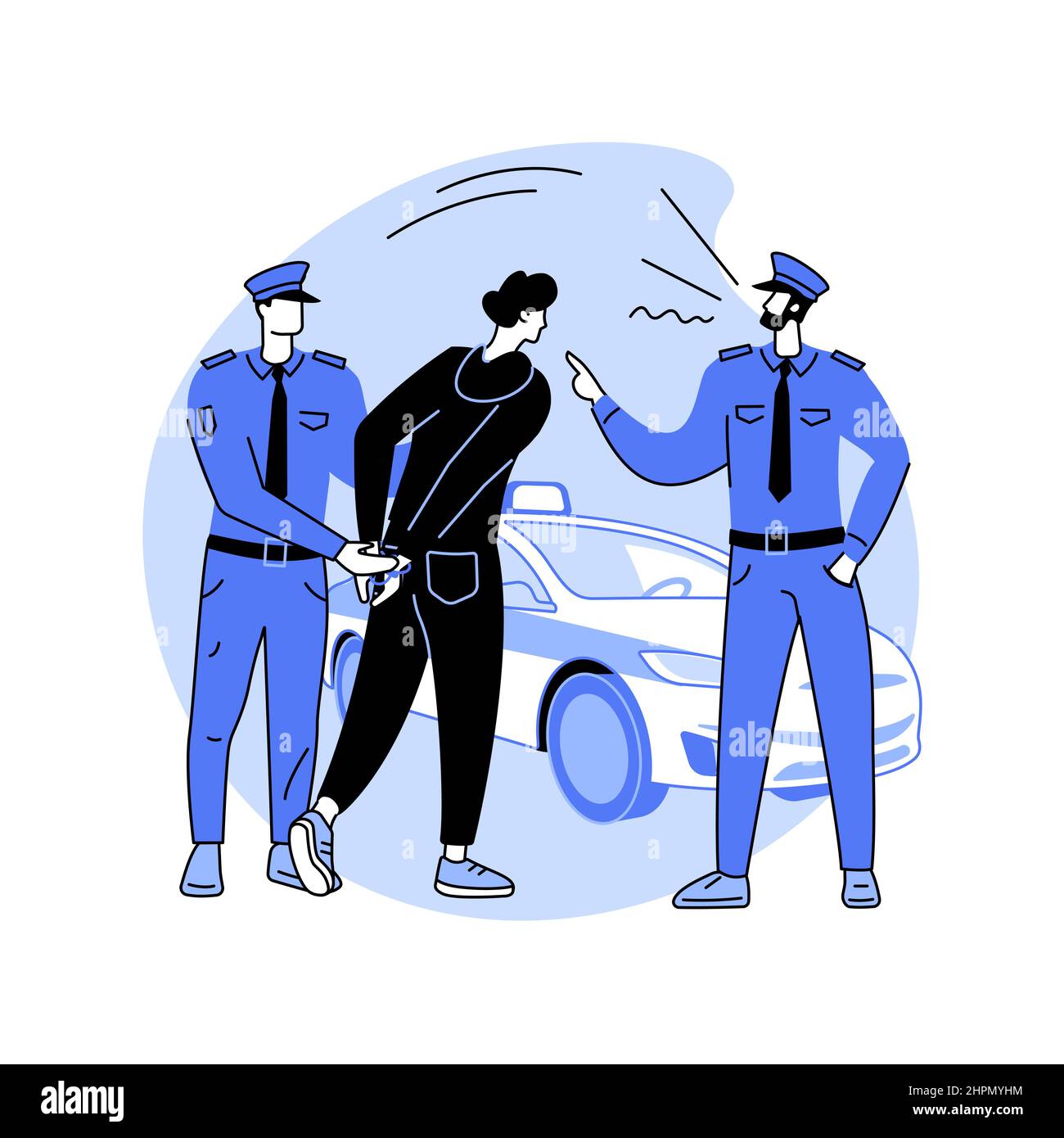 Arrest abstract concept vector illustration Stock Vector Image & Art ...