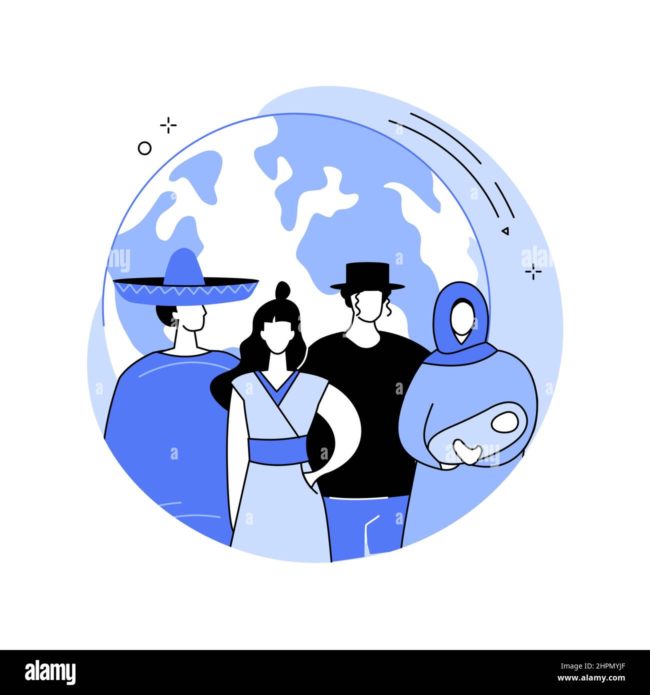 Nationality abstract concept vector illustration Stock Vector Image ...