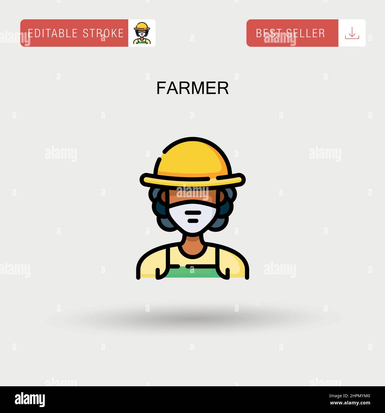 Farmer Simple vector icon Stock Vector Image & Art - Alamy