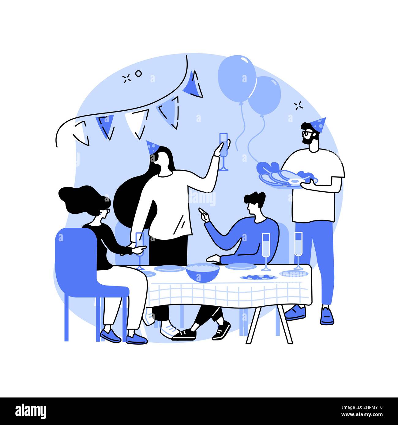 Holiday celebration abstract concept vector illustration Stock Vector ...