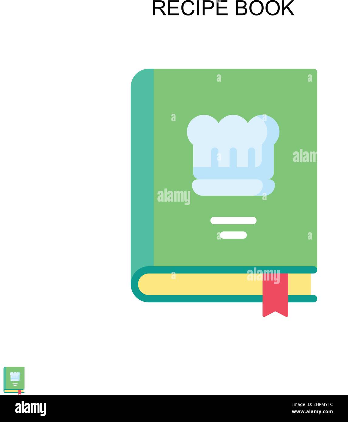 Recipe book Simple vector icon. Illustration symbol design template for ...