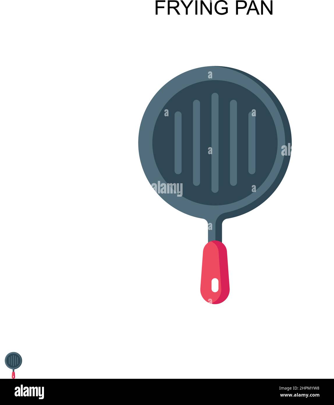 Frying pan Simple vector icon. Illustration symbol design template for ...