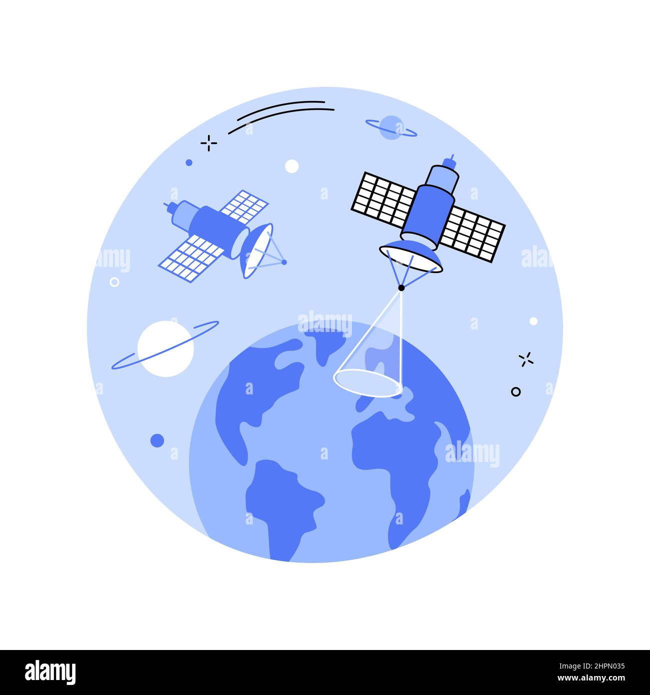 Earth observation abstract concept vector illustration Stock Vector ...
