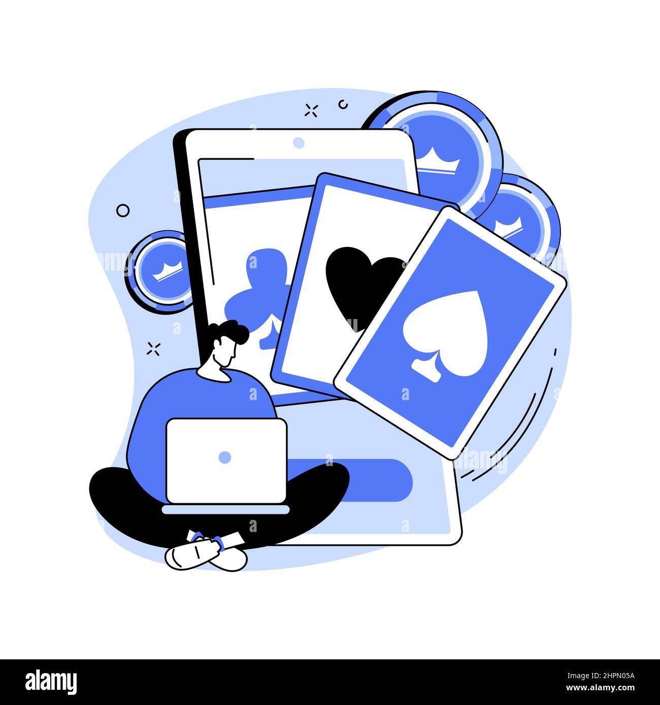 Online poker abstract concept vector illustration Stock Vector Image ...