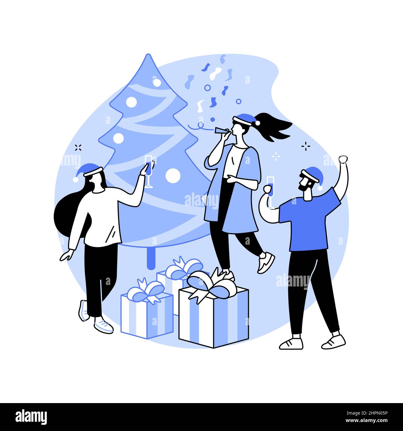 Christmas party abstract concept vector illustration Stock Vector Image ...