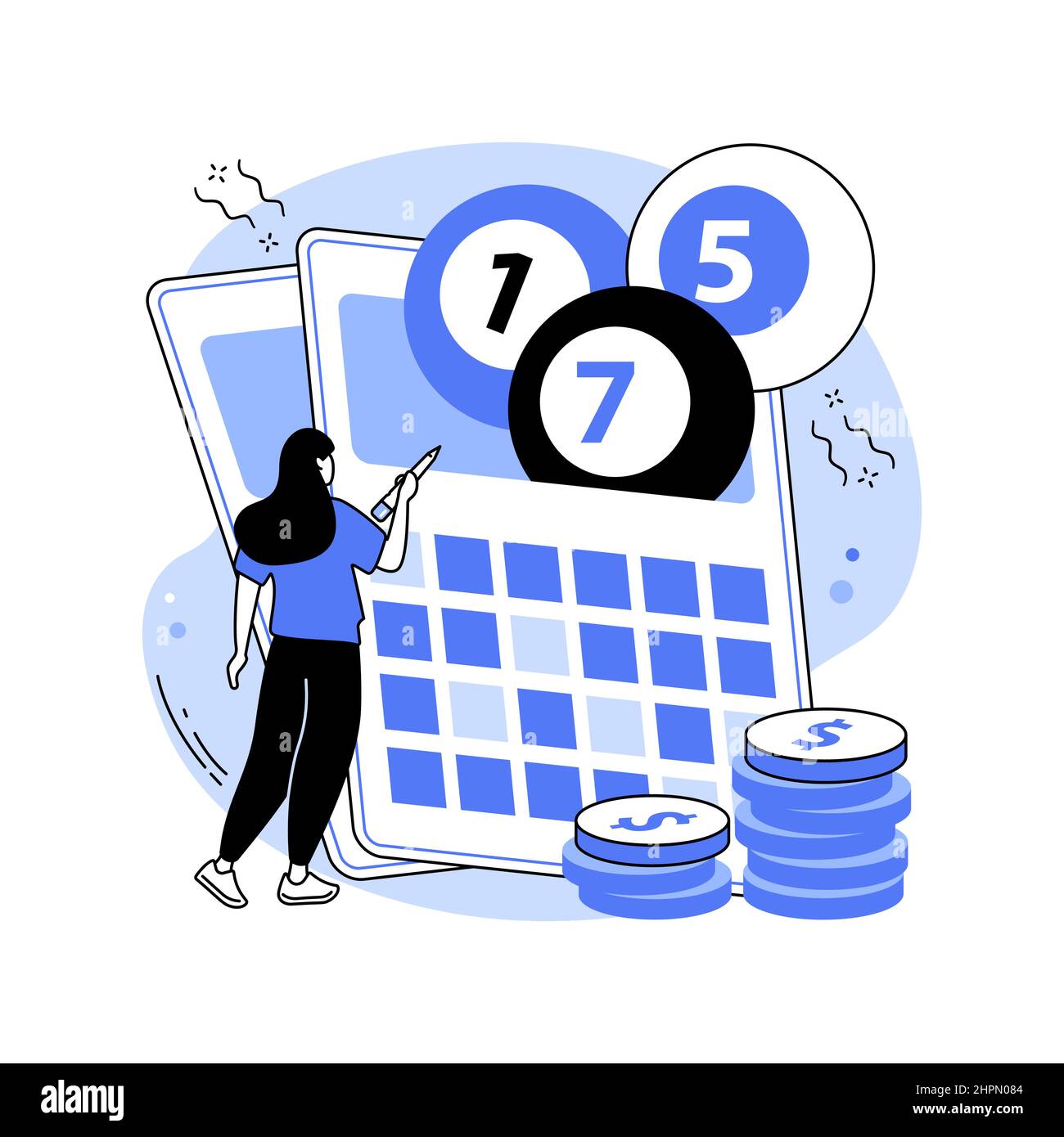 Lottery game abstract concept vector illustration Stock Vector Image ...