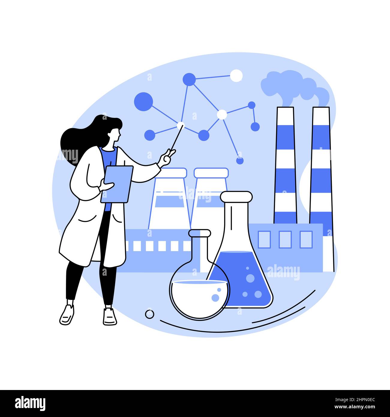 Industrial chemistry abstract concept vector illustration Stock Vector ...