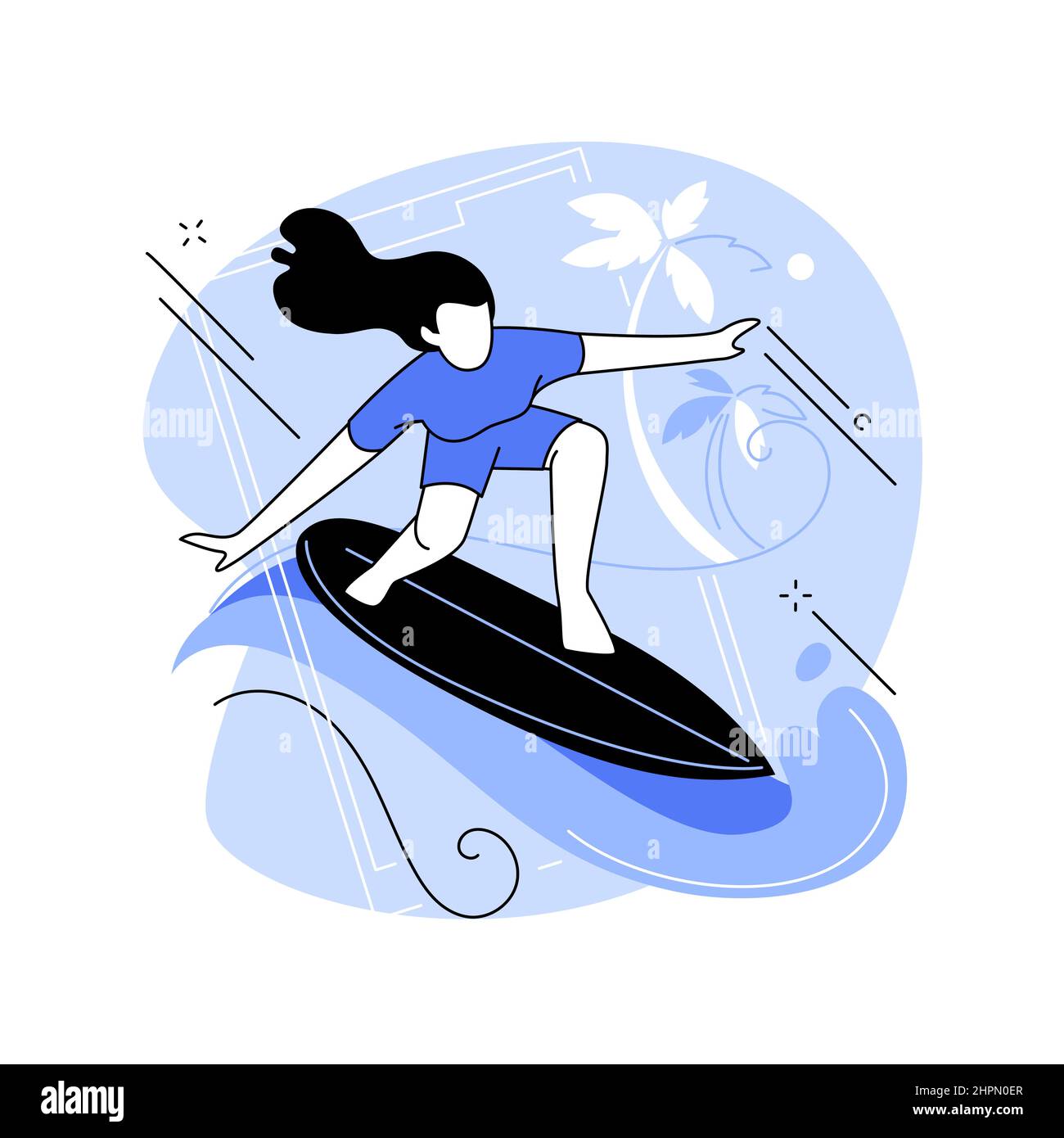 Surfing abstract concept vector illustration Stock Vector Image & Art ...