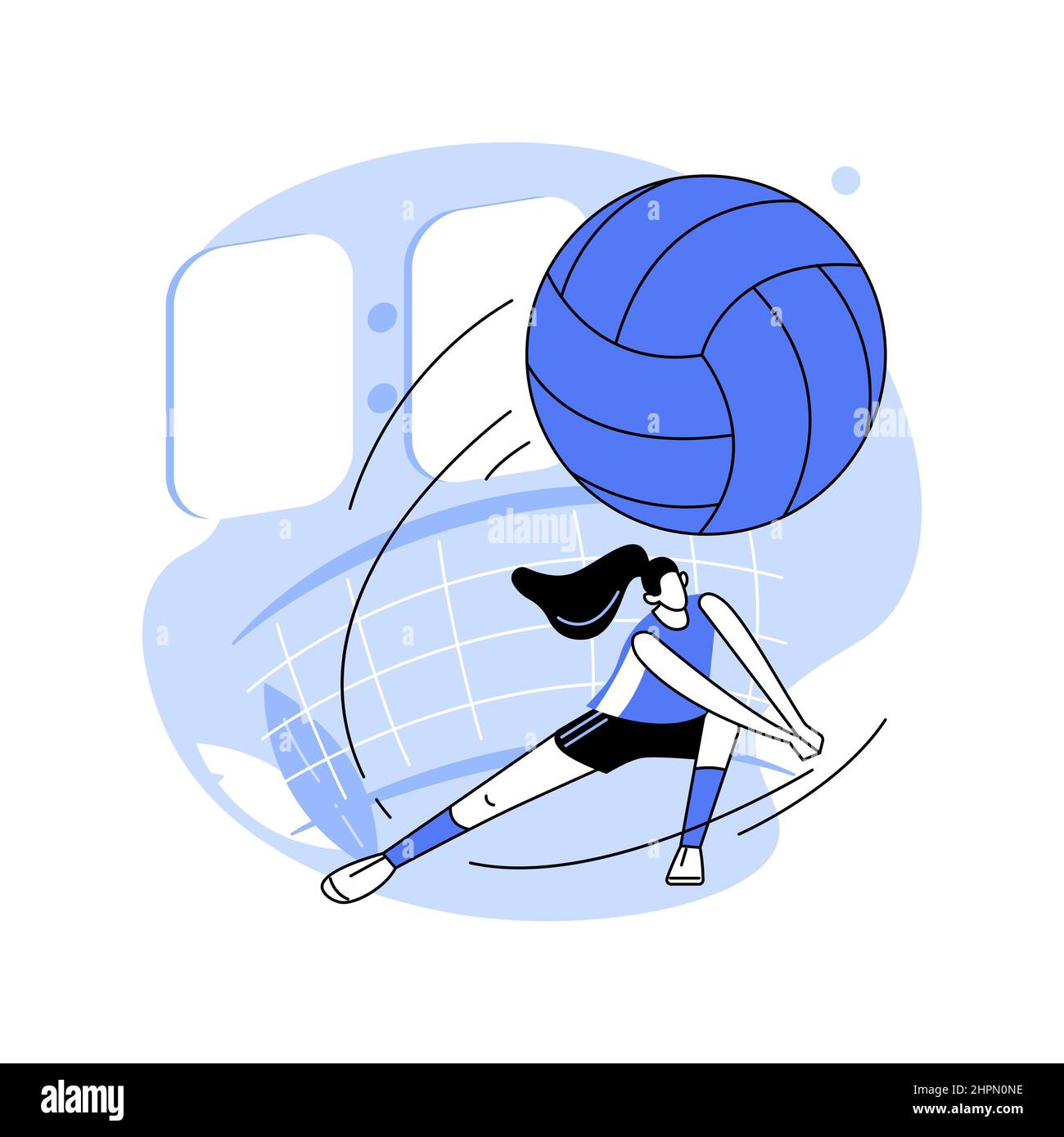 Volleyball abstract concept vector illustration Stock Vector Image ...