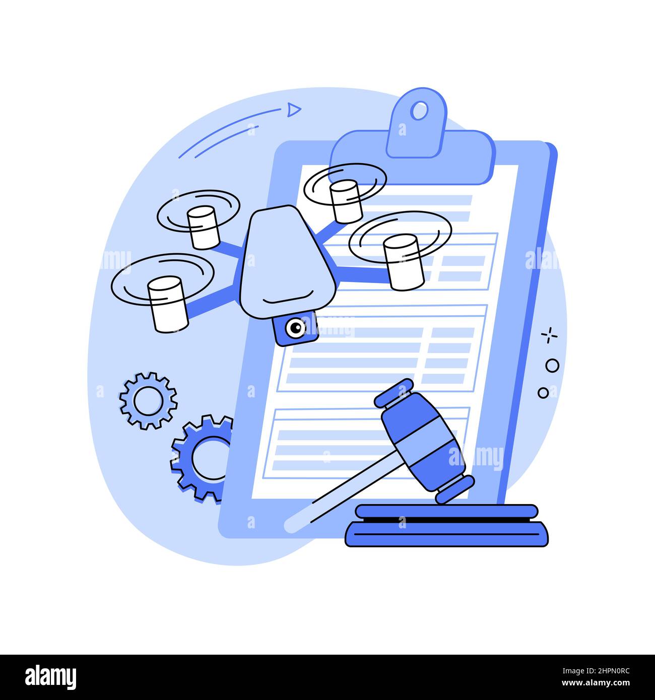 Drone flying regulations abstract concept vector illustration Stock ...